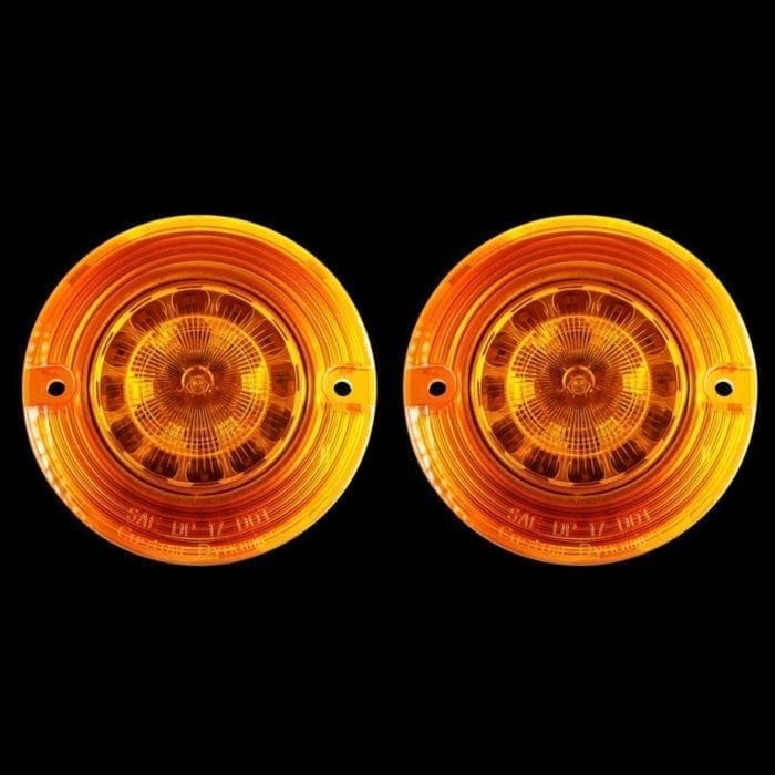 Flat ProBEAM® Amber 1156 Rear LED Inserts w/ Amber Lenses | Rush Bikes