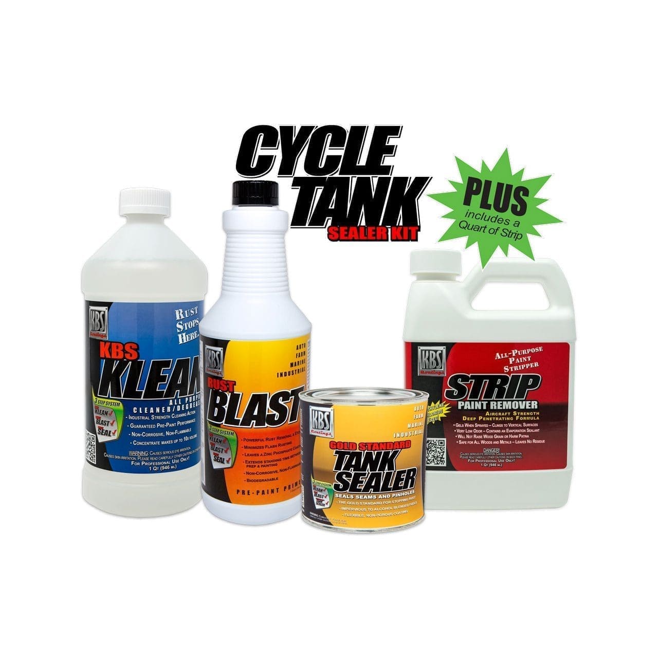 KBS Coatings Cycle Tank Sealer PLUS Kit | Rush Bikes