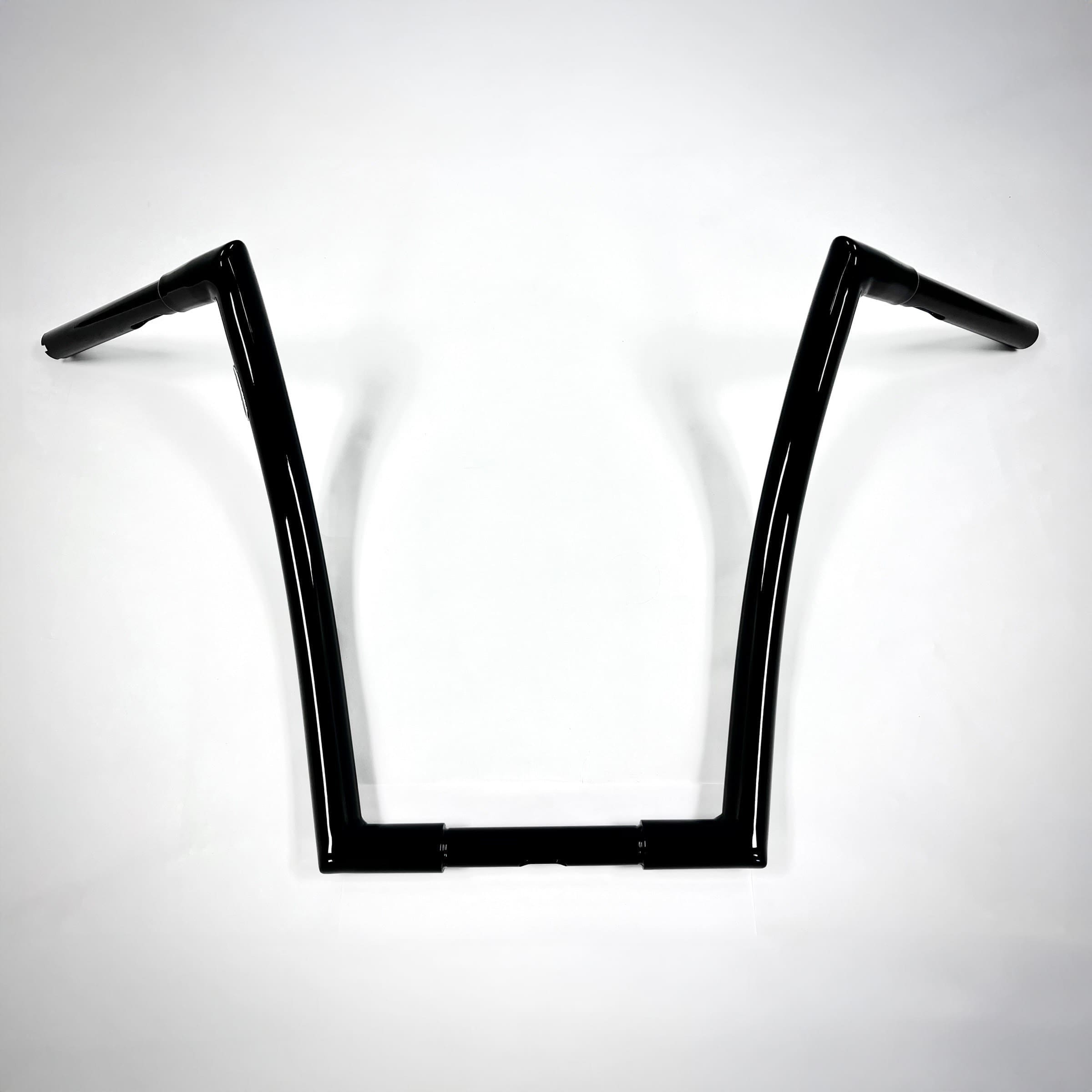 Carlini Design 1.25" Stepped Menace Ape 16" Black Handlebars | Rush Bikes